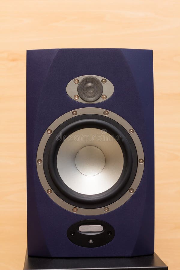 Blue speaker stock image. Image of woofer, dimensional - 13409885