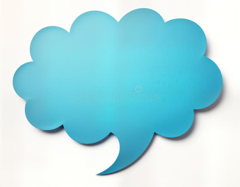 Blue Speech Bubble with Empty Space. Simple Design for Communication ...