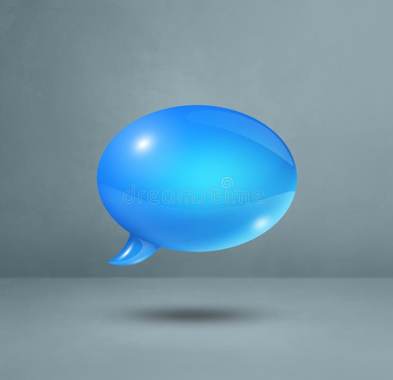 Blue speech bubble stock illustration. Illustration of speak - 25572355