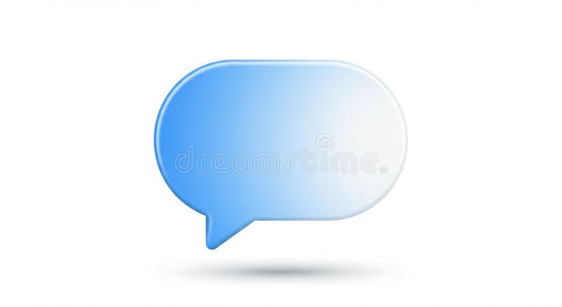 A Blue Speech Bubble Icon with a Gradient Effect from Darker To Lighter ...