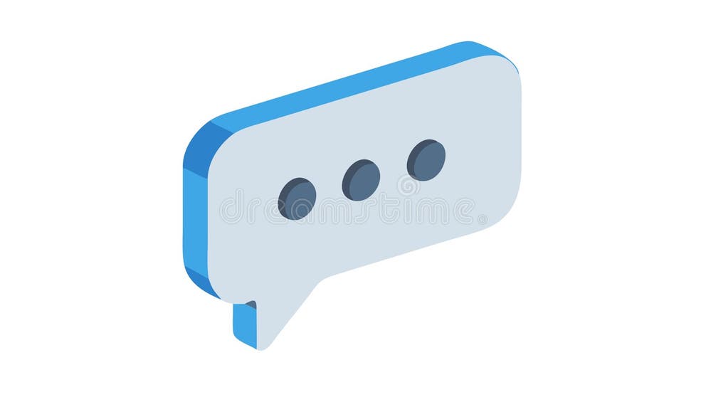 Blue Speech Bubble Icon for Messaging and Chat, Vector Design ...