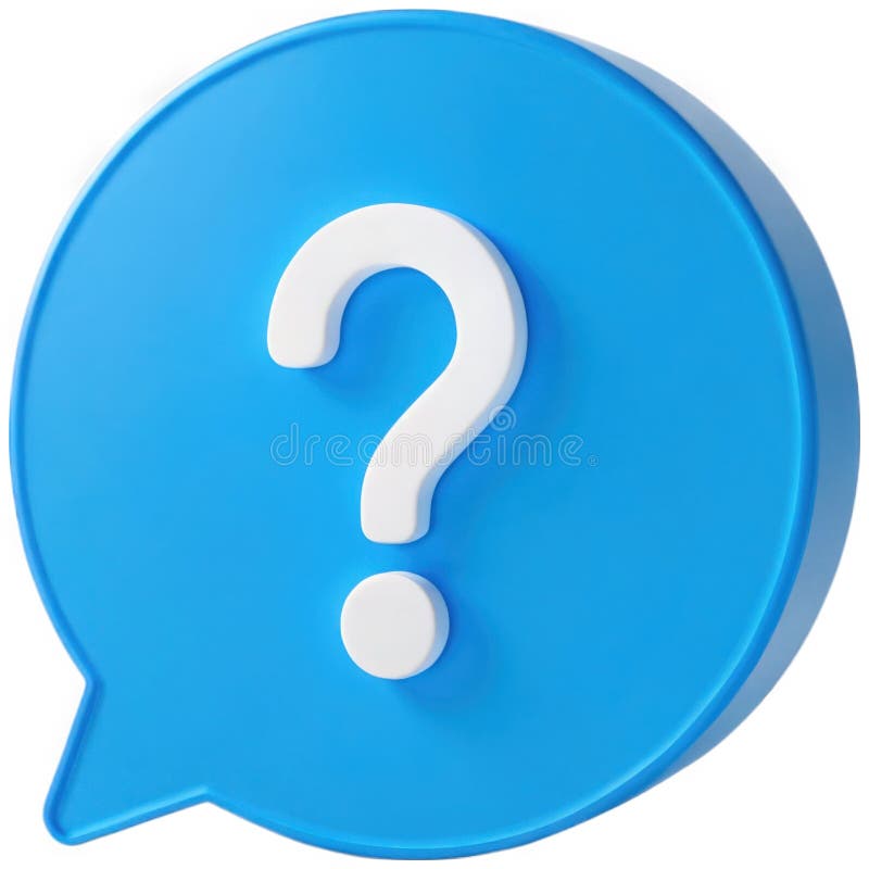 Blue Speech Bubble Icon with Question Mark, a Symbol of Inquiry ...