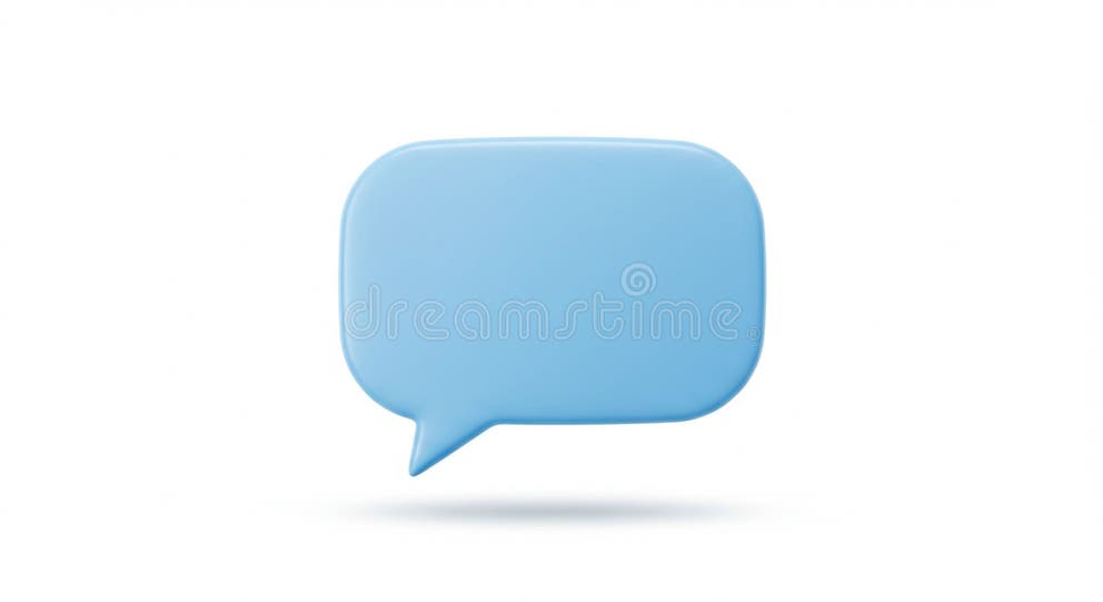 Blue Speech Bubble with Rounded Corners and a Small Tail, Resembling a ...