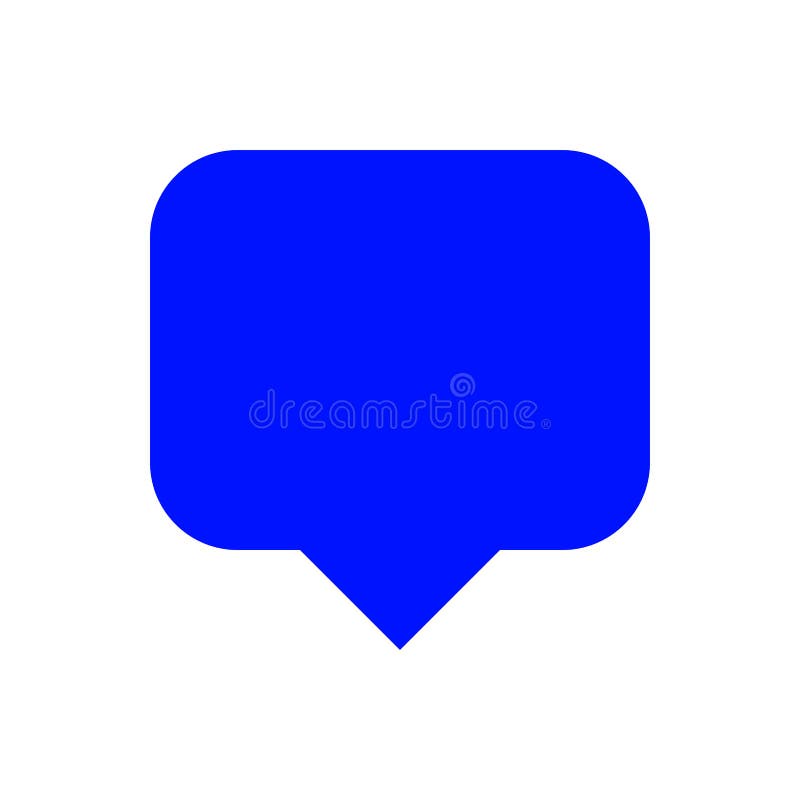 Blue Speech Bubble Sign Isolated on White, Bubble Speak Icon Trendy ...