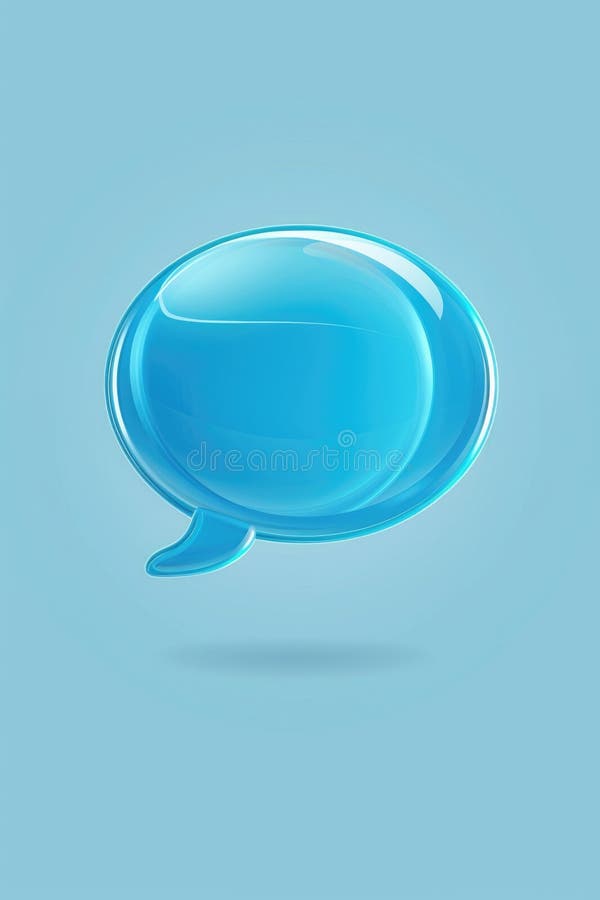 Blue speech bubble stock illustration. Illustration of talk - 373346049