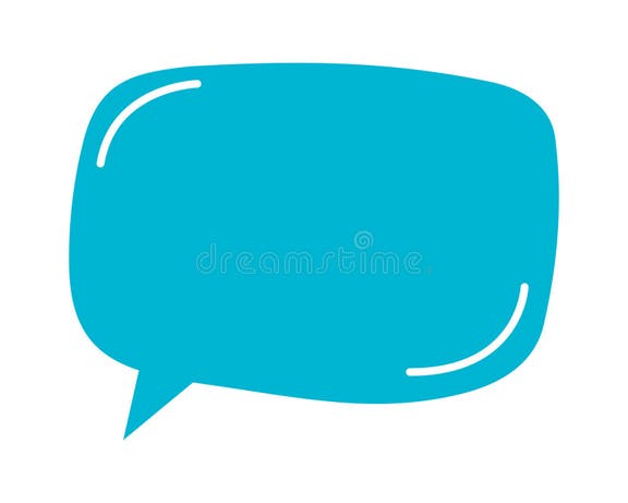 Blue Speech Bubble Template. Dialogue Cloud, Communication Balloon ...
