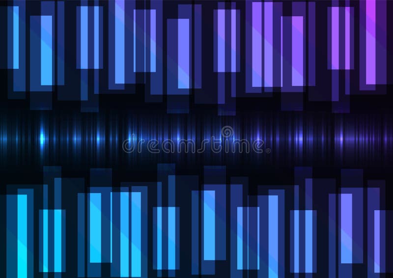 Blue Speed Bar Overlap in Dark Background Stock Vector - Illustration ...