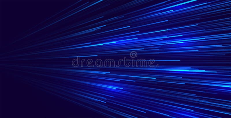 Blue Speed Lights on Dark Background Stock Vector - Illustration of ...