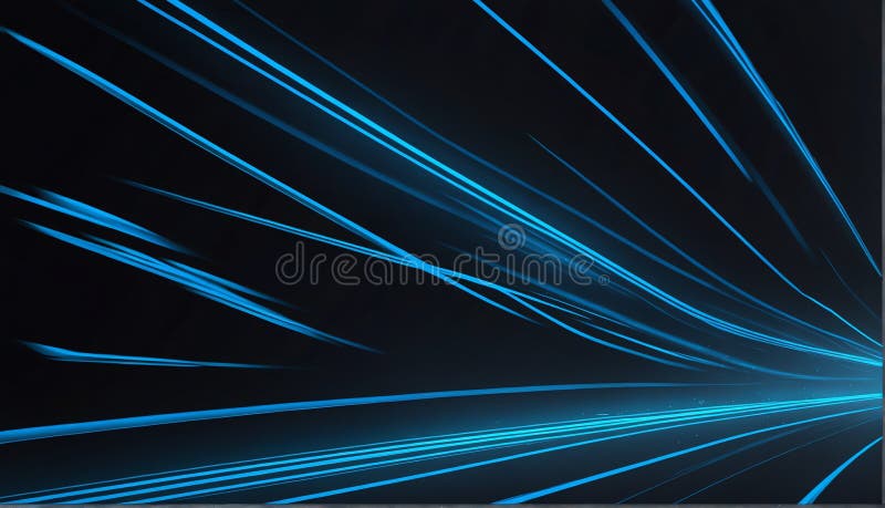 Blue Speed Line Motion Effect on Plain Black Ai Generated Stock ...