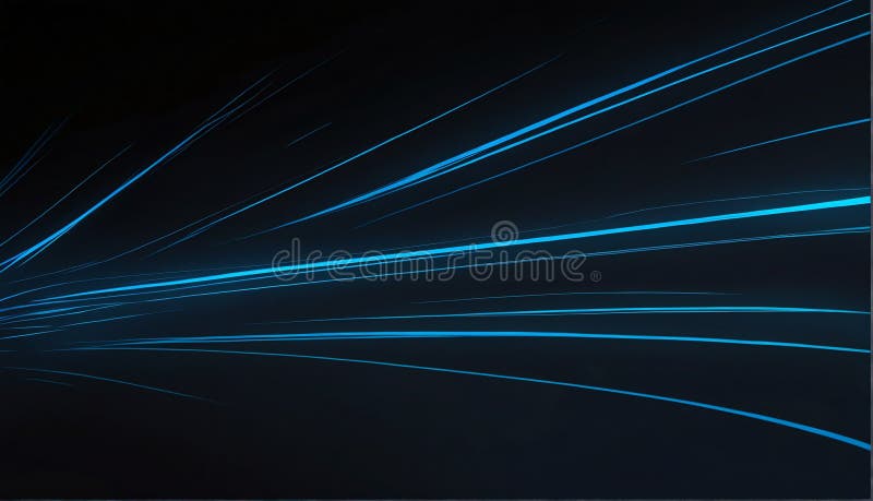 Blue Speed Line Motion Effect on Plain Black Ai Generated Stock ...