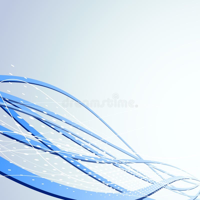 Blue Speed Waves Perspective View Stock Vector - Illustration of ...