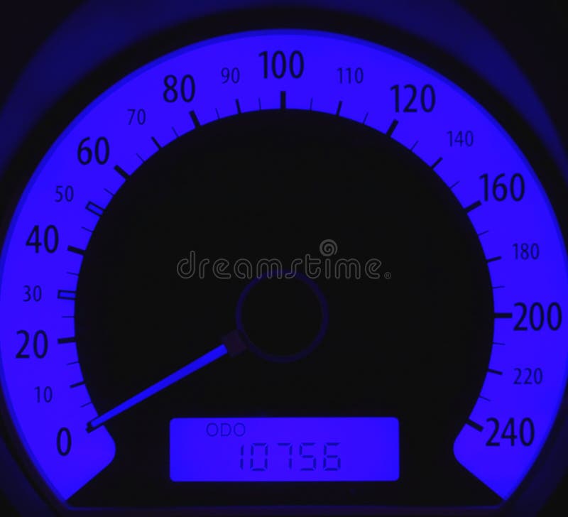 Blue speedometer stock image. Image of control, indicator - 14153917