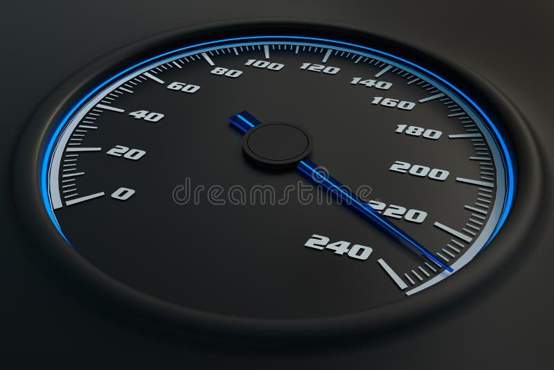 Red Blue Speedometer Icon, Cartoon Style Stock Vector - Illustration of ...