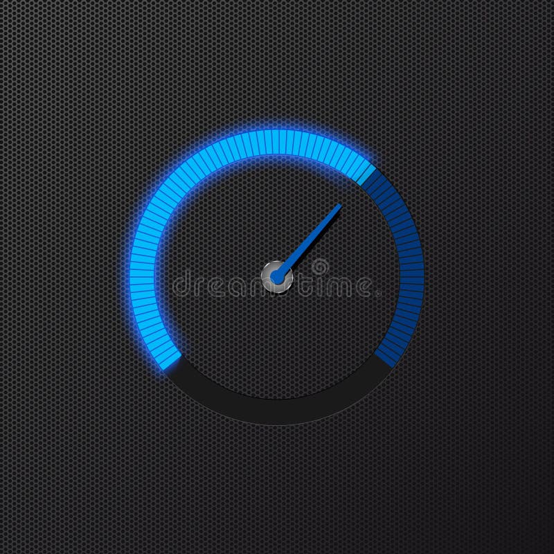 Blue Speedometer on Carbon Background Stock Illustration - Illustration ...