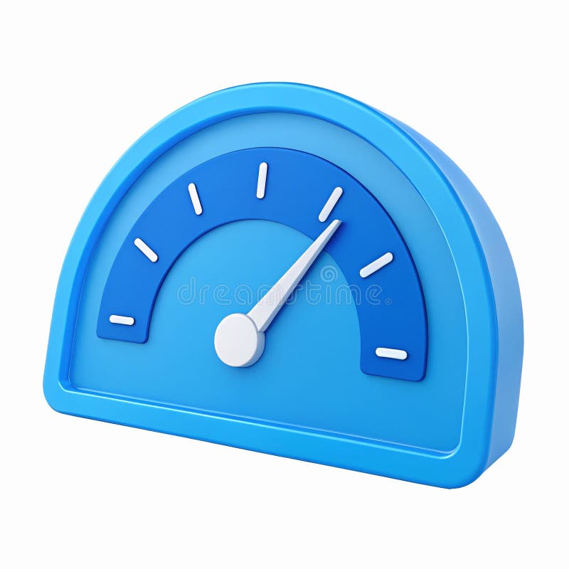 Blue Speedometer for Performance Metrics and Dashboard Visualizations ...