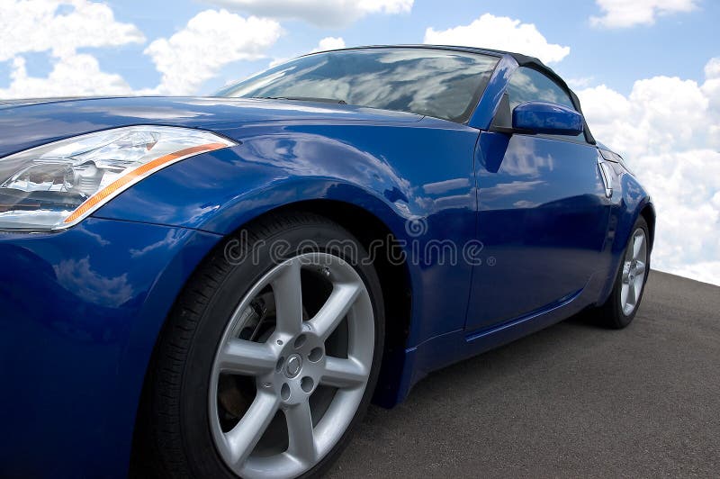 Blue Speedster stock image. Image of blue, automobile, convertible - 135623