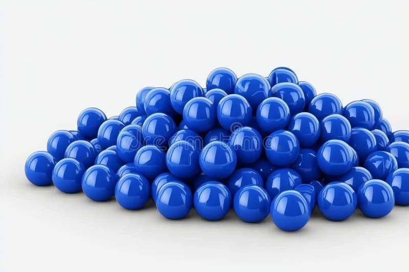 Blue Sphere Collection a Pile of Blue Spheres Symbolizing Abundance ...