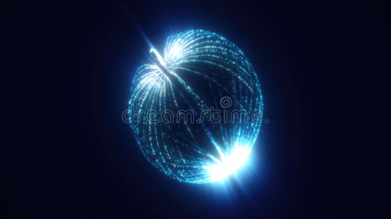 A Blue Sphere Dotted with Lights, Floating in a Dark Expanse ...