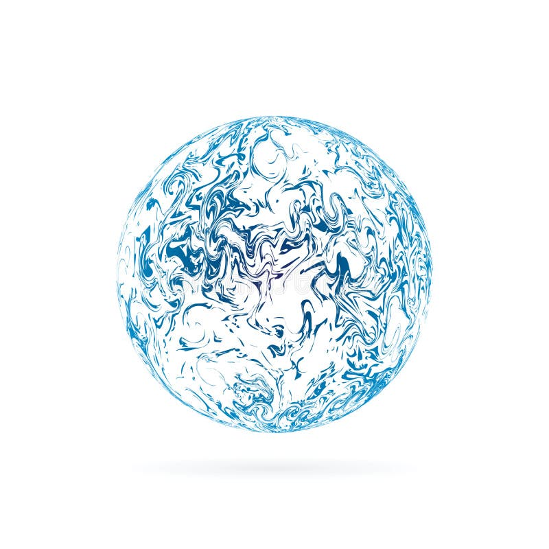 Blue Sphere, Flowing Design Stock Vector - Illustration of blue, modern ...