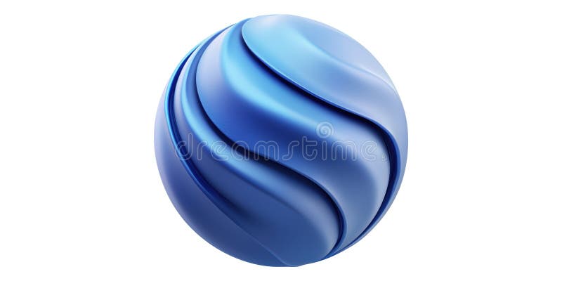 Blue Sphere Illustration Isolated on Transparent Background Stock Photo ...