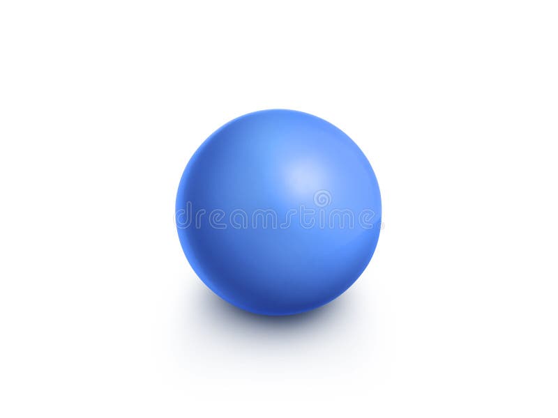 Blue Sphere Isolated on White Background. 3D Illustration Stock ...