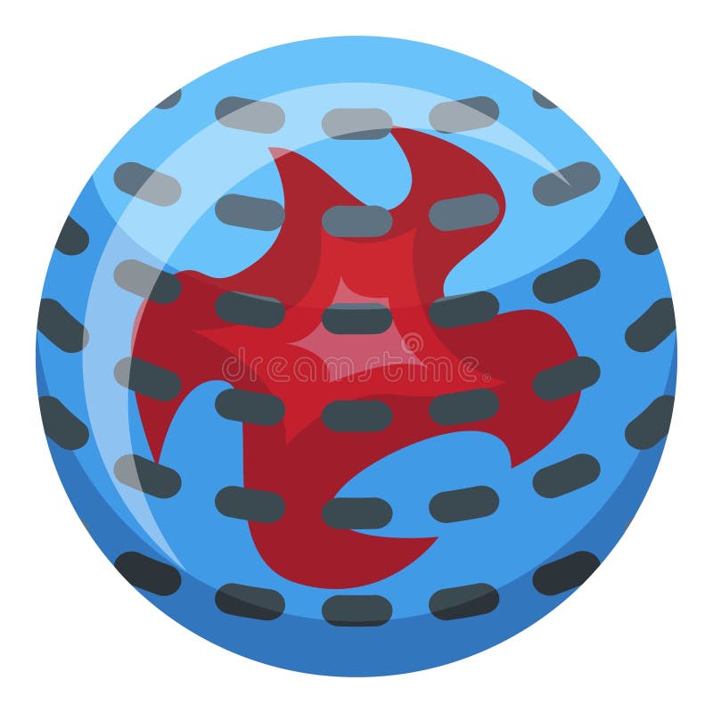 Blue Sphere with Red Energy Charging Up Inside Stock Vector ...