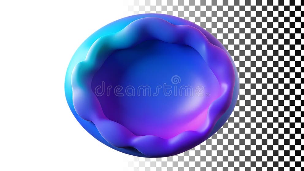 Blue Sphere with Waves, Water Surface and Ocean Element Png Transparent ...