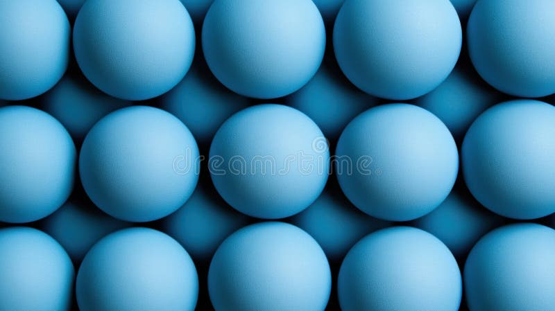 Blue Spheres Arranged in a Symmetrical Grid Pattern Create a Soothing ...