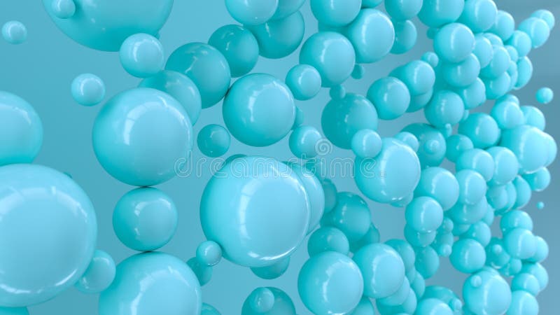 Blue Spheres of Random Size on Blue Background Stock Illustration ...