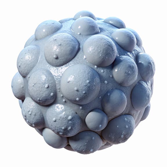 Blue Spherical Textured Molecule with Bumps and Smooth Surface ...