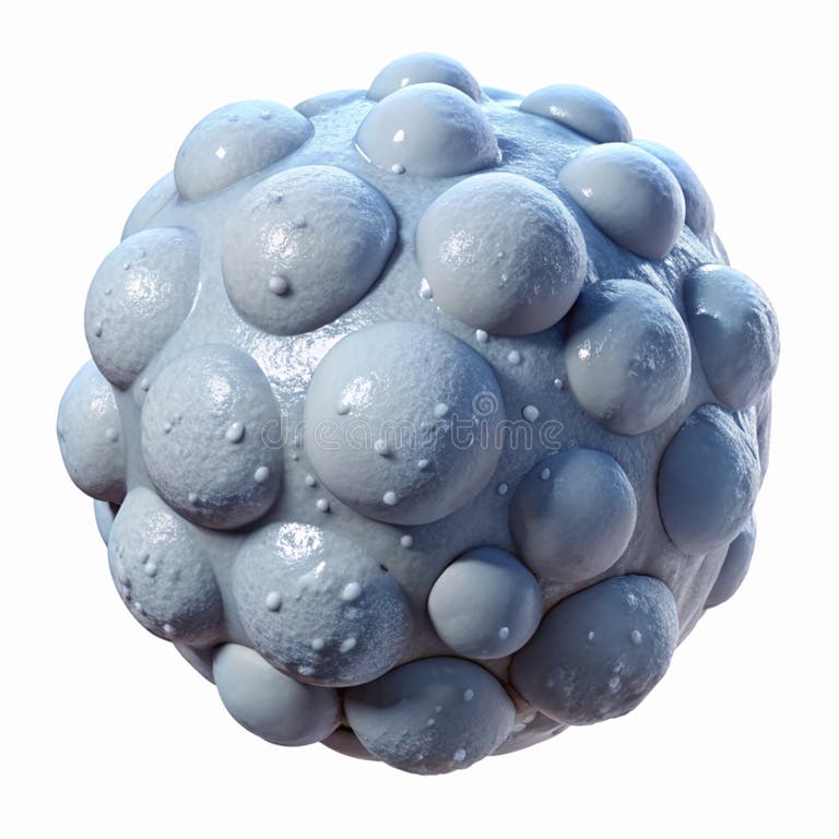 Blue Spherical Textured Molecule with Bumps and Smooth Surface ...