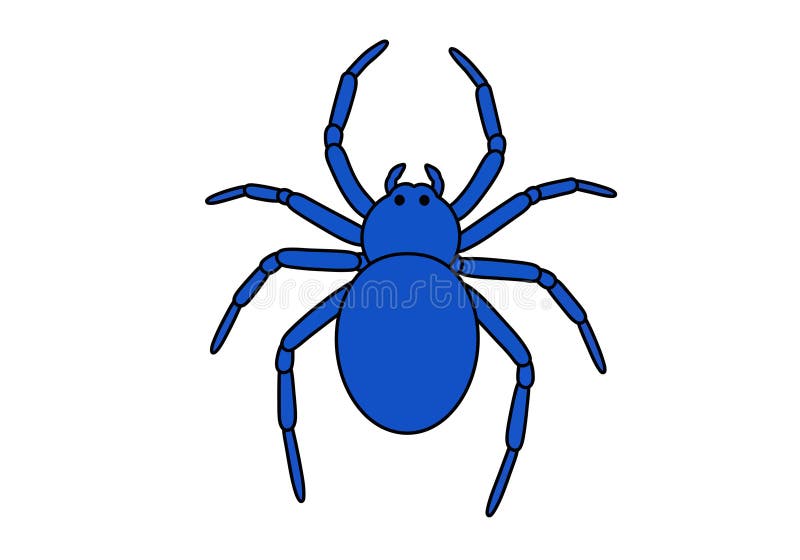 Blue spider clipart stock vector. Illustration of isolated - 363563180