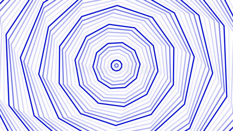 Blue Spin Decagon Star Simple Flat Geometric on White Background Loop ...