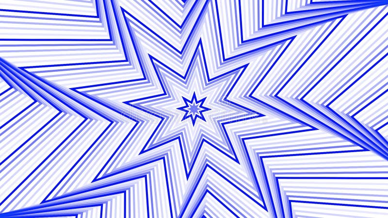 Blue Spin Octagonal Star Simple Flat Geometric on White Background Loop ...