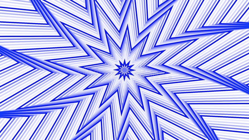 Blue Spin Octagonal Star Simple Flat Geometric on White Background Loop ...