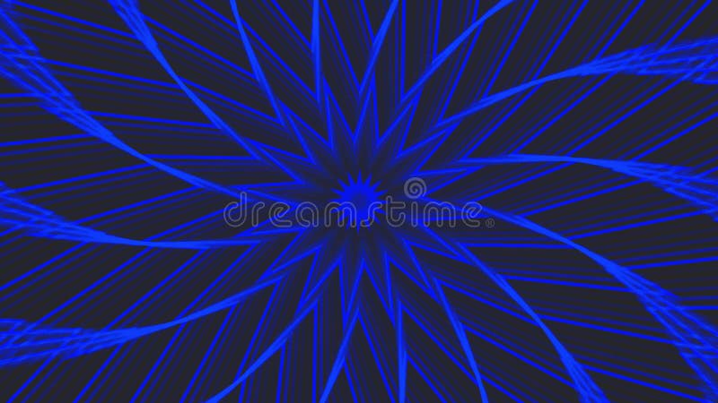 Blue Spin Sixteegonal Star Simple Flat Geometric on Dark Grey Black ...