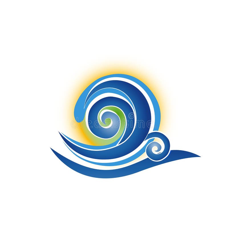 Blue Spiral Wave Abstract Vector Stock Vector - Illustration of motion ...