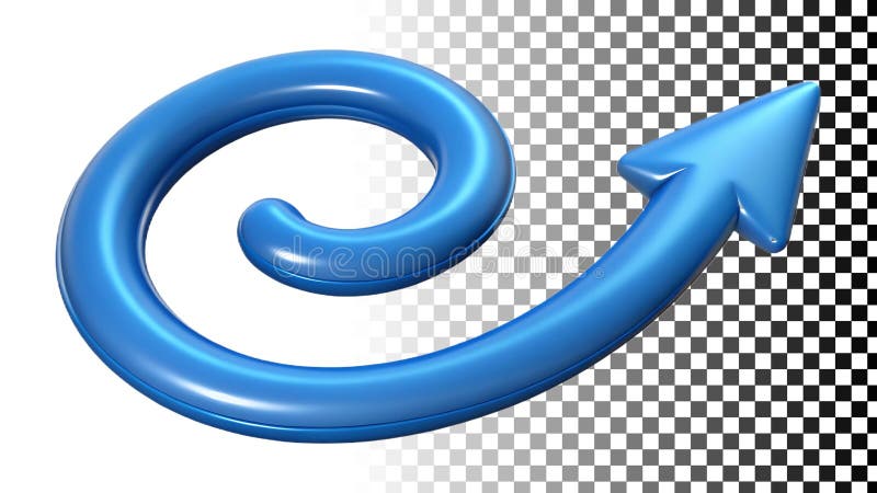 Blue Spiral Arrow, Dynamic Direction Indicator Png Transparent Image ...