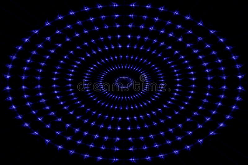 Blue Spiral Black Light Circles Pattern Whirl Bright Shine Circular ...