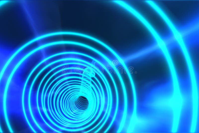 Blue Spiral with Bright Light Stock Illustration - Illustration of ...