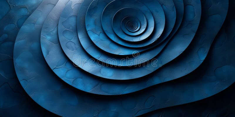 Blue Spiral Layers Creating a Mesmerizing Abstract Pattern, Perfect for ...