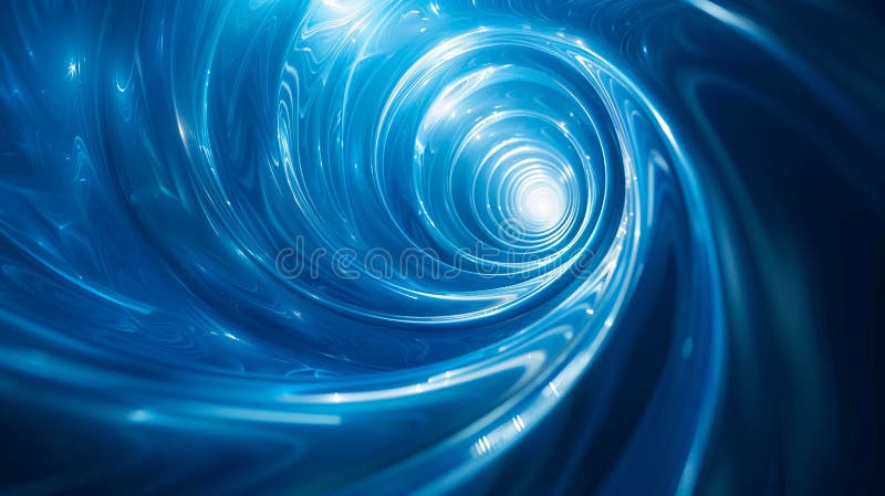 A Blue Spiral with Light Shining through it Stock Image - Image of blue ...