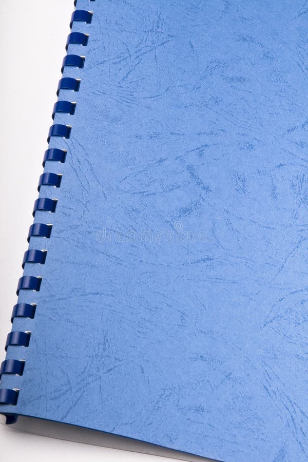 Blue Spiral Notebook stock image. Image of blue, report - 4657183