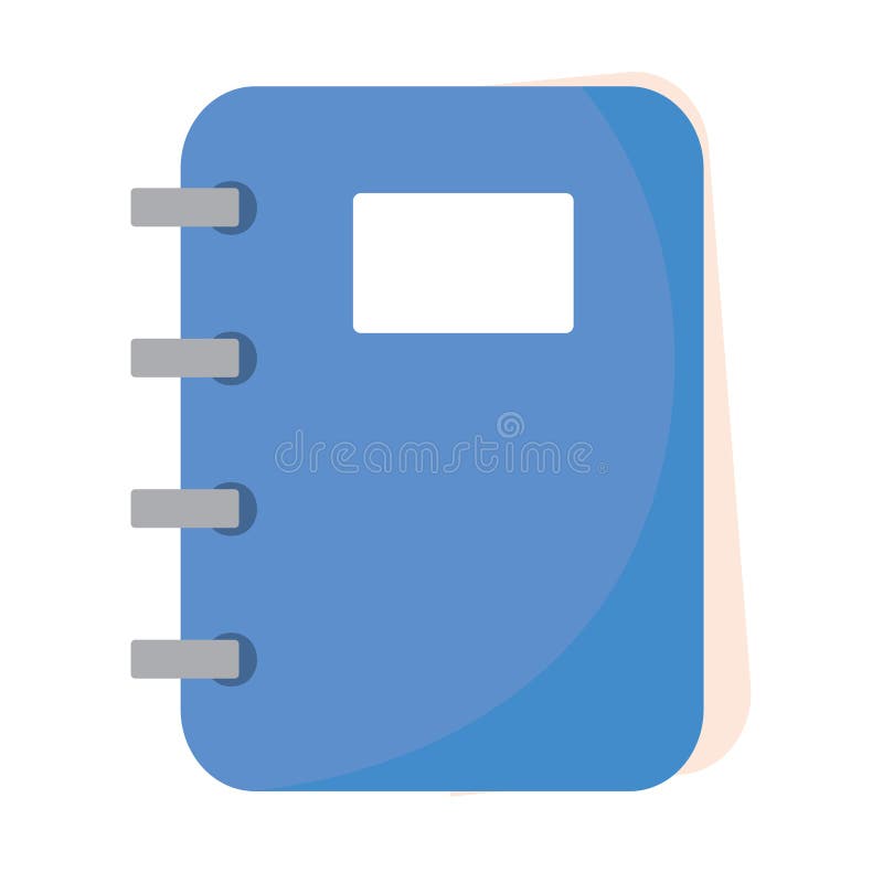 Blue Spiral Notebook. Vector Stock Vector - Illustration of paper ...