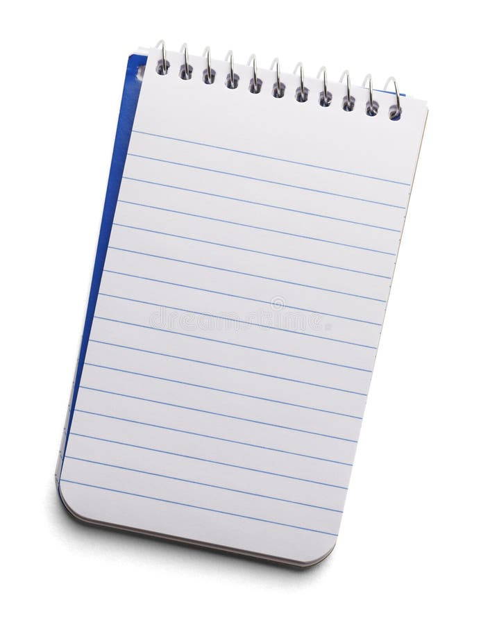 Blue Spiral Notepad stock image. Image of business, education - 30605811