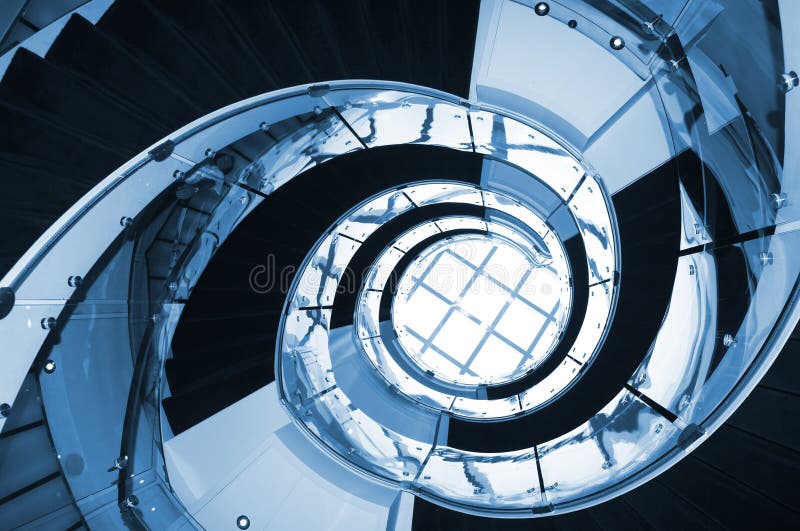 Blue Spiral staircase stock photo. Image of stairs, spiral - 23210818