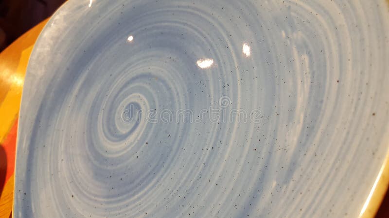 Blue Spiralling Glazed Clay Design Stock Photo - Image of spiralling ...