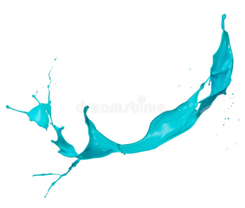 Blue Paint Splash into the Water Stock Image - Image of isolated, light ...