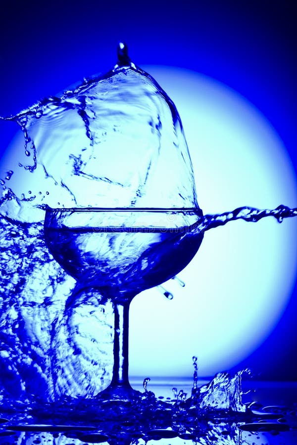 Blue splash stock photo. Image of lemon, saucer, beverage - 2036700