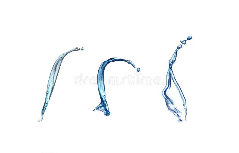 Blue Splash Closeup Shoot, Isolated on White Background Stock Photo ...